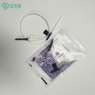 China 22G Black Blood Collection Butterfly Needle With One Wing Individual Package for sale