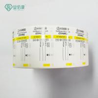 China Customized Blood Tube Labels With Bar Code And Tearable Ear 32*8.5mm for sale