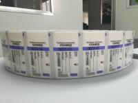 China Customized Blood Tube Labels With Bar Code And Tearable Ear 32*8.5mm for sale