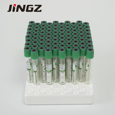 China 13*75mm Green Top Lithium Heparin Tube 4 Ml Blood Tubes For Biochemical Tests for sale