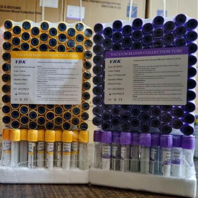 China Vacuum Blood Collection EDTA Tube Manufacturer 0.5-10ml Glass PET Tubes for sale