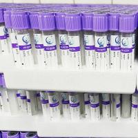 China Purple Cap Vacuum EDTA Blood Collection Tube K3 EDTA 3.2mg/ml Plastic Test Tube for sale