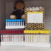 China OEM 100pcs/Rack Blood Test Bottle Addictive Clot Activator/Sodium Citrate/Heparin/Fluoride for sale
