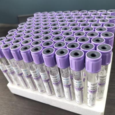 China Lavender K2 EDTA Tube For 1ml-10ml Draw Volume Packaged In Box for sale