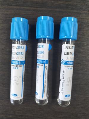 China Laboratory Test Sodium Citrate Vacuum Blood Collection PT Tube With Blue Top for sale