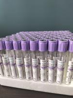 China Plastic And Glass 13*100mm Purple Cap Blood Test Tube With Press Cap Closure for sale