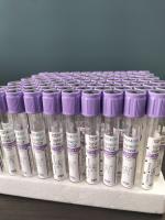 China Plastic And Glass 13*100mm Purple Cap Blood Test Tube With Press Cap Closure for sale