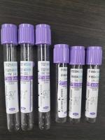 China Plastic And Glass 13*100mm Purple Cap Blood Test Tube With Press Cap Closure for sale