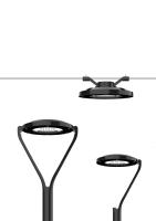China IP65 Waterproof Garden Pole Led Lights 90W Outdoor Park Lamp Landscape Post Top Square for sale