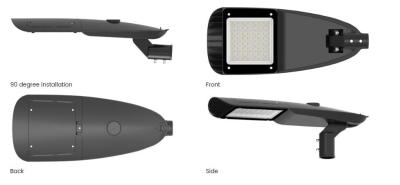 China Modern Aluminum Fabricated Street Lights 220v With Tempered Glass 5mm Smart Sensor for sale