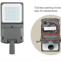 China Black IP65 Rated Outdoor LED Street Lights With 130-190lm/W Efficiency for sale