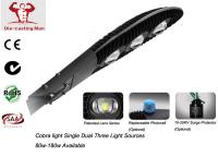 China High Lumen 150w 180w Cobra COB High Power Street Light Outdoor Waterproof IP66 Aluminum Housing Photocell SPD Optional for sale