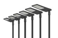 China IP66 Road Lighting Fixtures Toughened Glass Cover 110 Lm / w Efficiency for sale