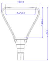 China 60mm Installation Height Outdoor Area Lighting Area Flood Lights 30W - 100W for sale