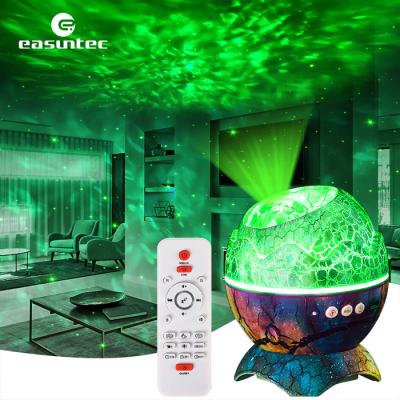 China Voice Control Dinosaur Egg Galaxy Projector with Bluetooth 5.0 Speaker, 14 Color Effects, 19 White Noise Sounds, 120×120×140 mm for sale
