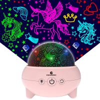 China Unicorn Starry Night Light Projector with 9 Color Modes and 360° Rotation - 120×120×125 mm Kids Room Decor for sale