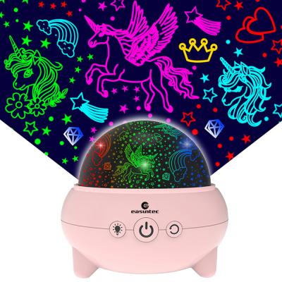 China Unicorn Starry Night Light Projector with 9 Color Modes and 360° Rotation - 120×120×125 mm Kids Room Decor for sale