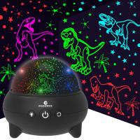 China Dinosaur Star Projector Night Light with 9 Color Modes 360° Rotation 120×120×125mm Kids Room for sale