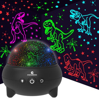 China Dinosaur Star Projector Night Light with 9 Color Modes 360° Rotation 120×120×125mm Kids Room for sale