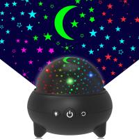 China 360° Rotatable Starry Night Light Projector with 9 Color Modes, 120×120×125mm Size, USB Type-C Power for sale