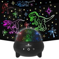 China ABS PVC Dinosaur Night Light Projector with 360° Rotation and 4H Timer - 120×120×125mm Kids Bedroom Lamp for sale