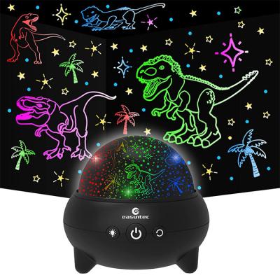 China ABS PVC Dinosaur Night Light Projector with 360° Rotation and 4H Timer - 120×120×125mm Kids Bedroom Lamp for sale
