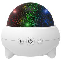 China 5V 1A RGB LED Night Light Projector with 360° Rotation and 16 Color Modes - 120×120×125mm for sale
