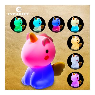 China Adjustable Silicone Night Lamp with 7 Color Modes 106×78.5×140mm Rechargeable LED Light for Kids for sale