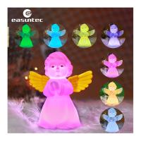 China Angel Shape Silicone Night Light with 7 Colors & Adjustable Brightness, 1200mAh Battery, USB-C Charging for sale
