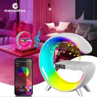 China G-Shaped Smart Light Sound Machine with 15W Wireless Charger, 256 RGB Modes & Sunrise Alarm Clock for sale
