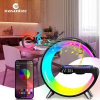 China ABS 12V 2.5A G-Type Smart Light Sound Machine with 15W Wireless Charger and 256 RGB Modes for sale