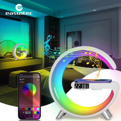 China G-Shaped Smart Light Sound Machine with 15W Wireless Charging, 256 LED Modes, and Bluetooth Speaker for sale