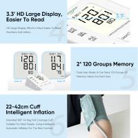 China Automatic Sphygmomanometer 22-42cm Cuff White ABS Arm Digital Tensiometro BP Monitor Blood Pressure Monitor For Homecare for sale