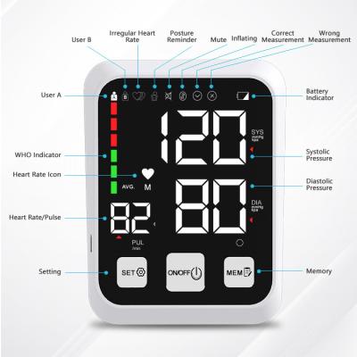 China Automatic Electrical Blood Pressure Monitor Fully Automatic Irregular Heartbeat Blood Pressure Measurement 240 Memory for sale
