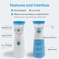 China Medical Handheld Ultrasonic Mini Portable Mesh Nebulizer with CE Certificate for Adult and Kids Electric Inhaler for sale