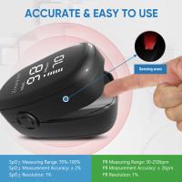 China Medical Standard Portable Pulse Oximeter ±2% Accuracy Automatic On And Off Black for sale