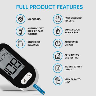 China Intelligent Blood Glucose Meter Smart Blood Glucose Meter Blood Glucose Test Meter One Touch Blood Glucose Meter for sale