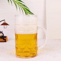 China Transparent PS Material Plastic Beer Mug Easy Clean 500ml Large Capacity For Bar BBQ Picnic for sale