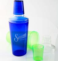 China 20 oz Plastic Cocktail Shaker - Colorful Transparent Cobbler Shaker, BPA-Free PS Professional Drink Mixer for Home Bar & Parties for sale