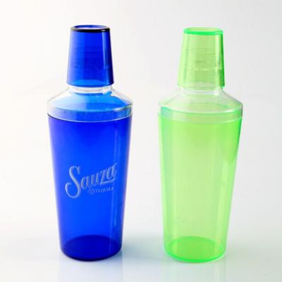 China Customizable 600ml BPA Free Plastic Shaker Leakproof Drink Shaker Dishwasher Safe for sale