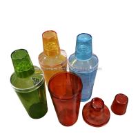 China 20 oz Plastic Cocktail Shaker - Colorful Transparent Cobbler Shaker, BPA-Free PS Professional Drink Mixer for Home Bar & Parties for sale
