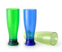 China Plastic Beer Cup Clear 22oz 650ml Tall Pilsner Shatterproof Unbreakable Food Grade PS Material Lightweight Stackable and Reusable for sale