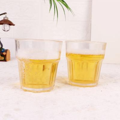 China Customized 250ml Nine Angle Plastic Shot Glass Unbreakable Crystal Like for Bar Party for sale