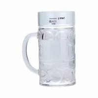 China 4 Pint 2300ml Oktoberfest Plastic Beer Mugs Transparent PS German Style Beer Tankards for sale