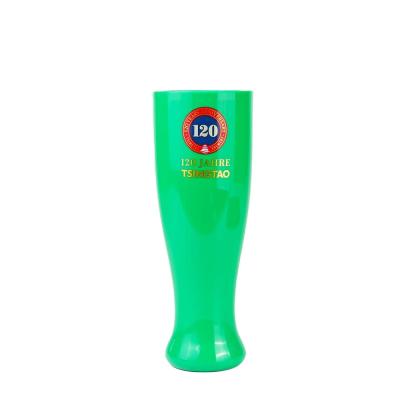 China Custom Logo 22oz PS Pilsner Beer Glass 650ml Plastic Stein Cups For Sports Bar Party for sale