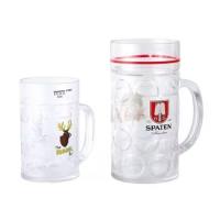 China 500ml PS Plastic Beer Cup German Style Tankard With Handle Food Grade for sale