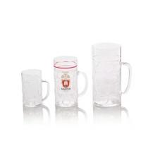 China 40oz Clear PS Plastic Beer Stein Mug Shatterproof Unbreakable With Handle BPA Free for sale