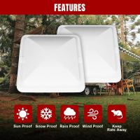 China UV Resistant Polypropylene RV Roof Vent Cover Replacement White Color 14 Inch for sale