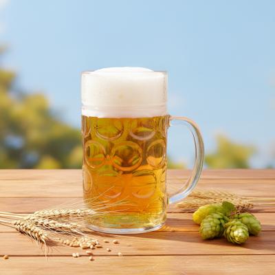 China 500ml Traditional Beer Stein, Crystal Clear Shatterproof PS, Perfect for Bars, Oktoberfest & Home Use, Custom Colors & Logo Available for sale