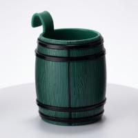 China Shatter Resistant Small Plastic Shot Cups 25ml Plastic Whisky Tumblers Barrel Designs with Hook for sale